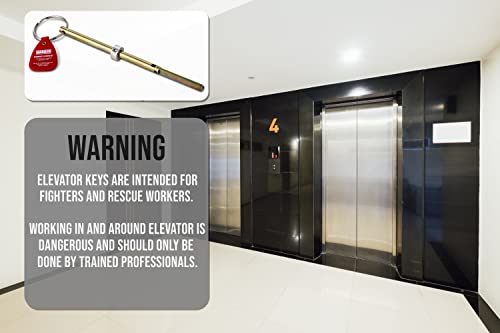 Elevator Door Key, Universal Elevator Drop Key with Tag for Emergency ...
